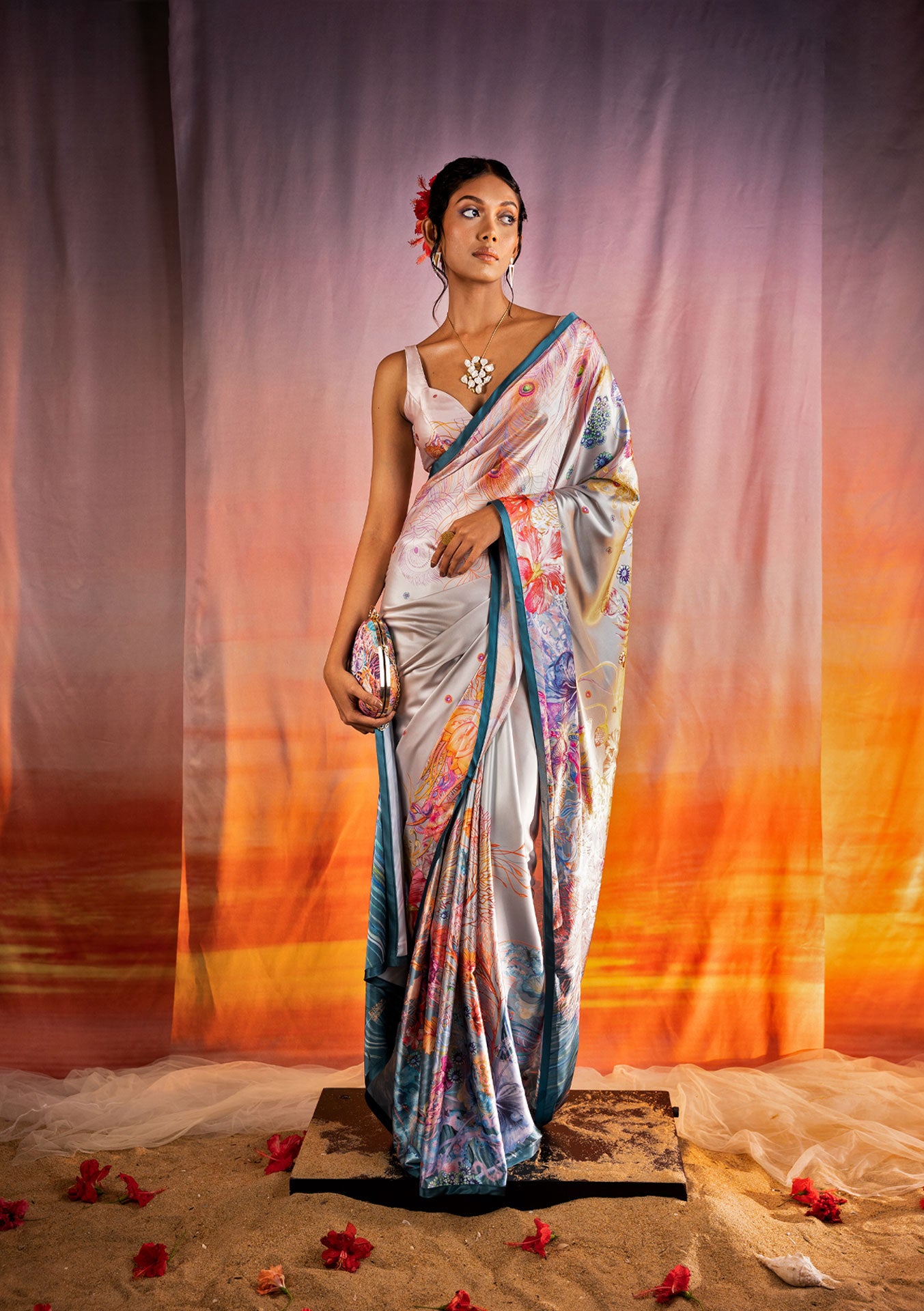 Enchanting seas Saree – Tharshana - Online Design Store